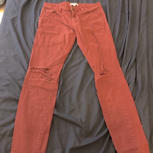 love, Fire | Jeans | Burgundy Jeans | Poshmark